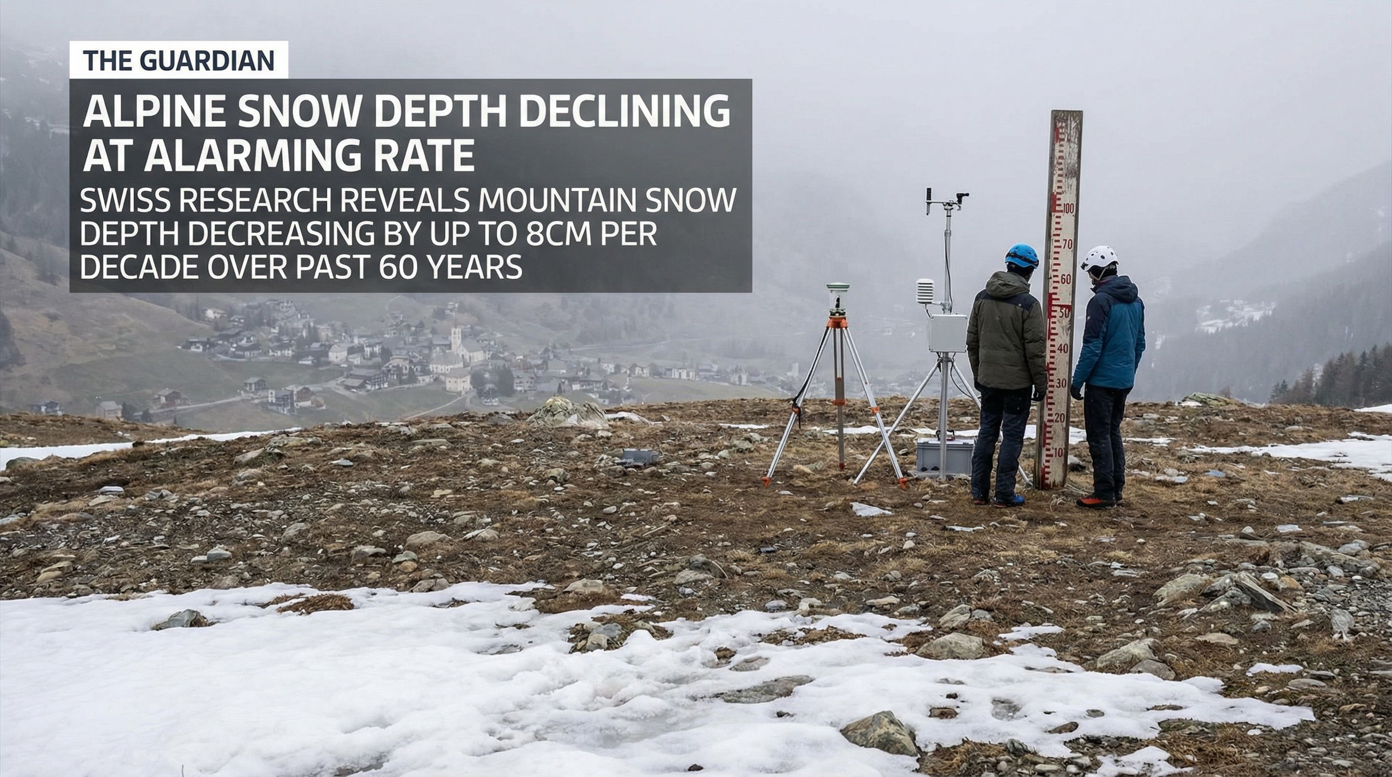 Alpine Snow Depth Declining at Alarming Rate