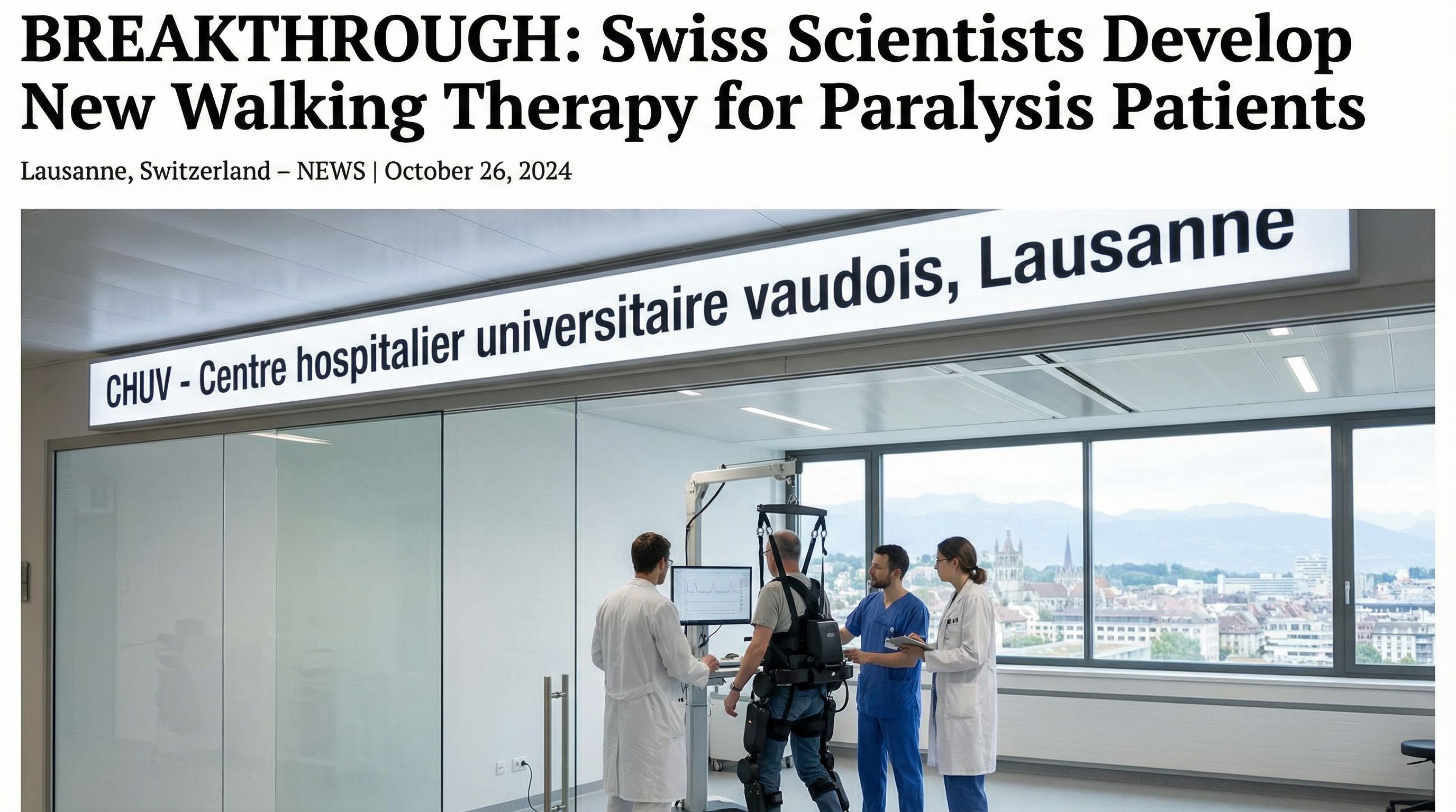 Breakthrough: Swiss Scientists Develop New Walking Therapy for ...