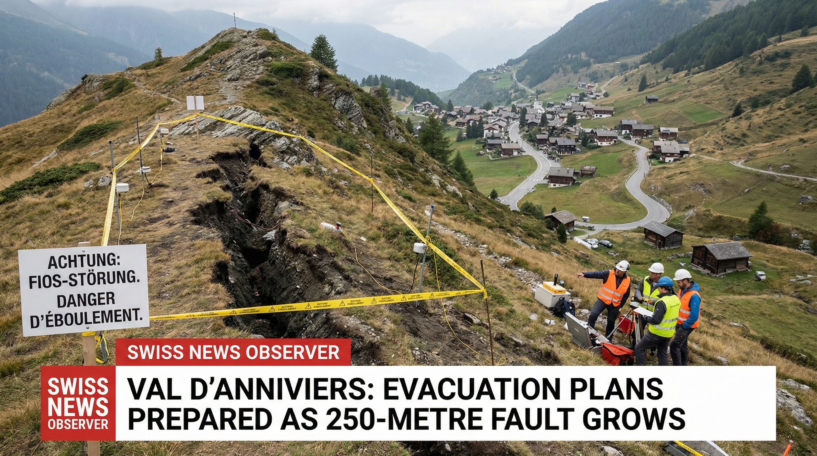 Evacuation Plans Prepared as 250-Metre Fault on Swiss Mountainside ...