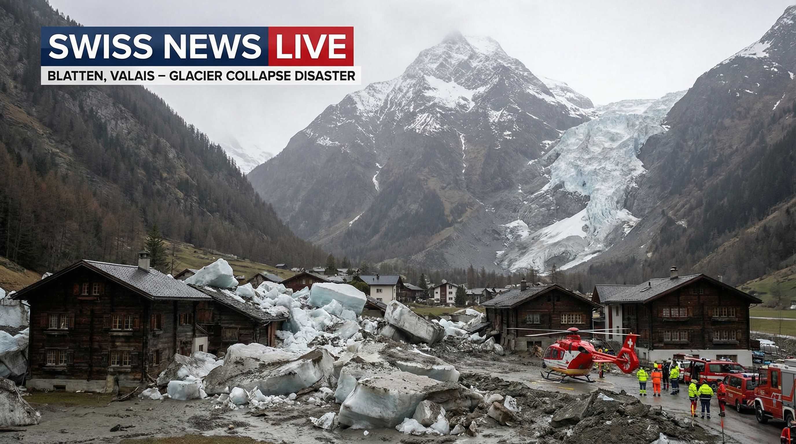 Glacier Disaster: Swiss Village of Blatten Buried Under Massive Collapse