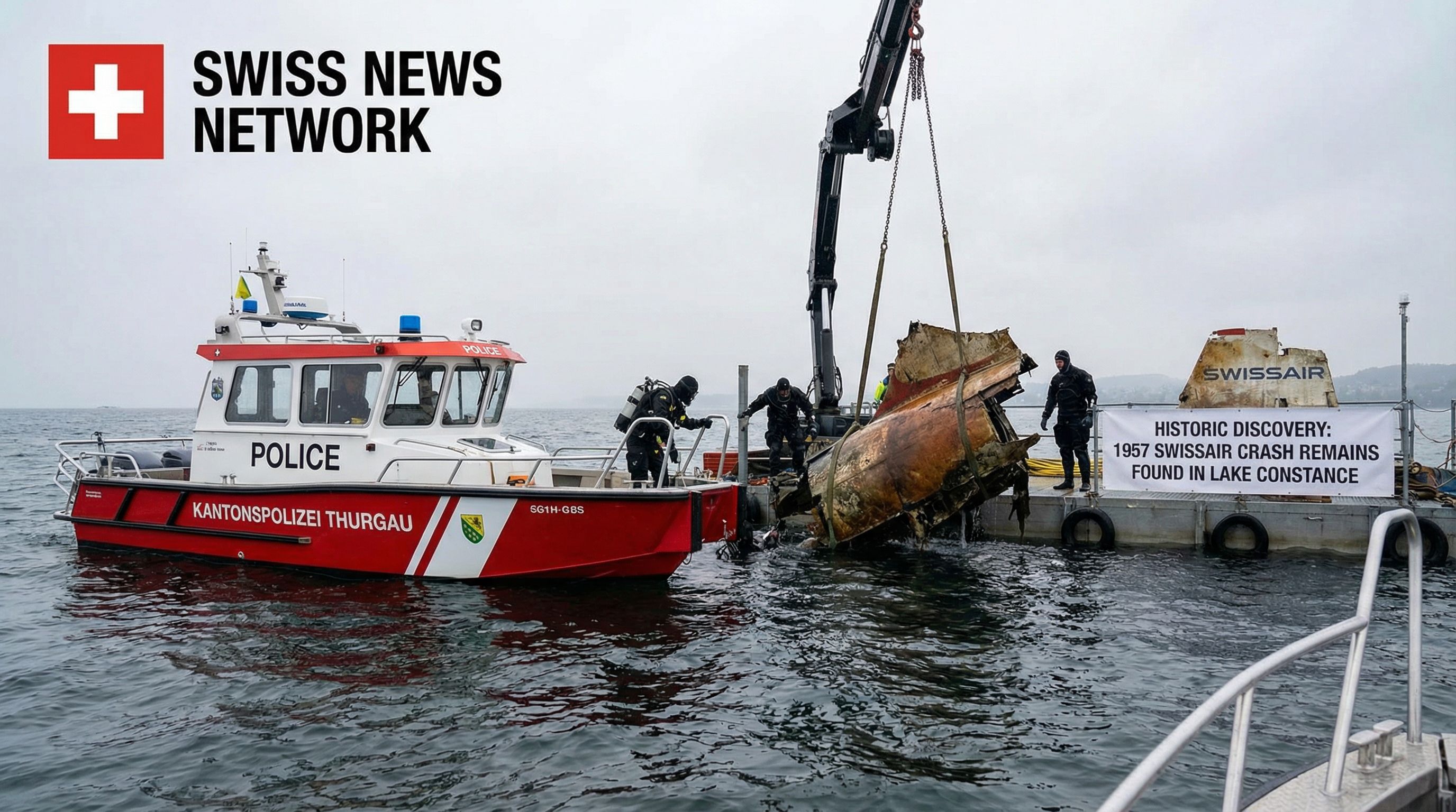 Historic Discovery: 1957 Swissair Crash Remains Found in Lake Constance