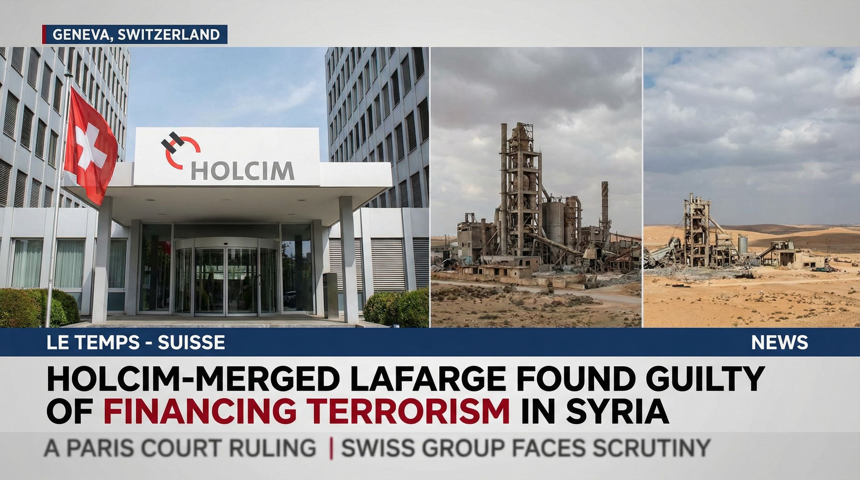 Holcim-Merged Lafarge Found Guilty of Financing Terrorism in Syria