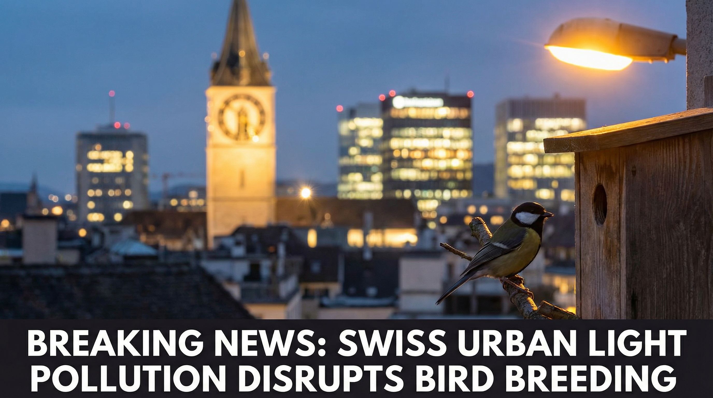 Light Pollution in Swiss Cities Impacts Bird Breeding Patterns