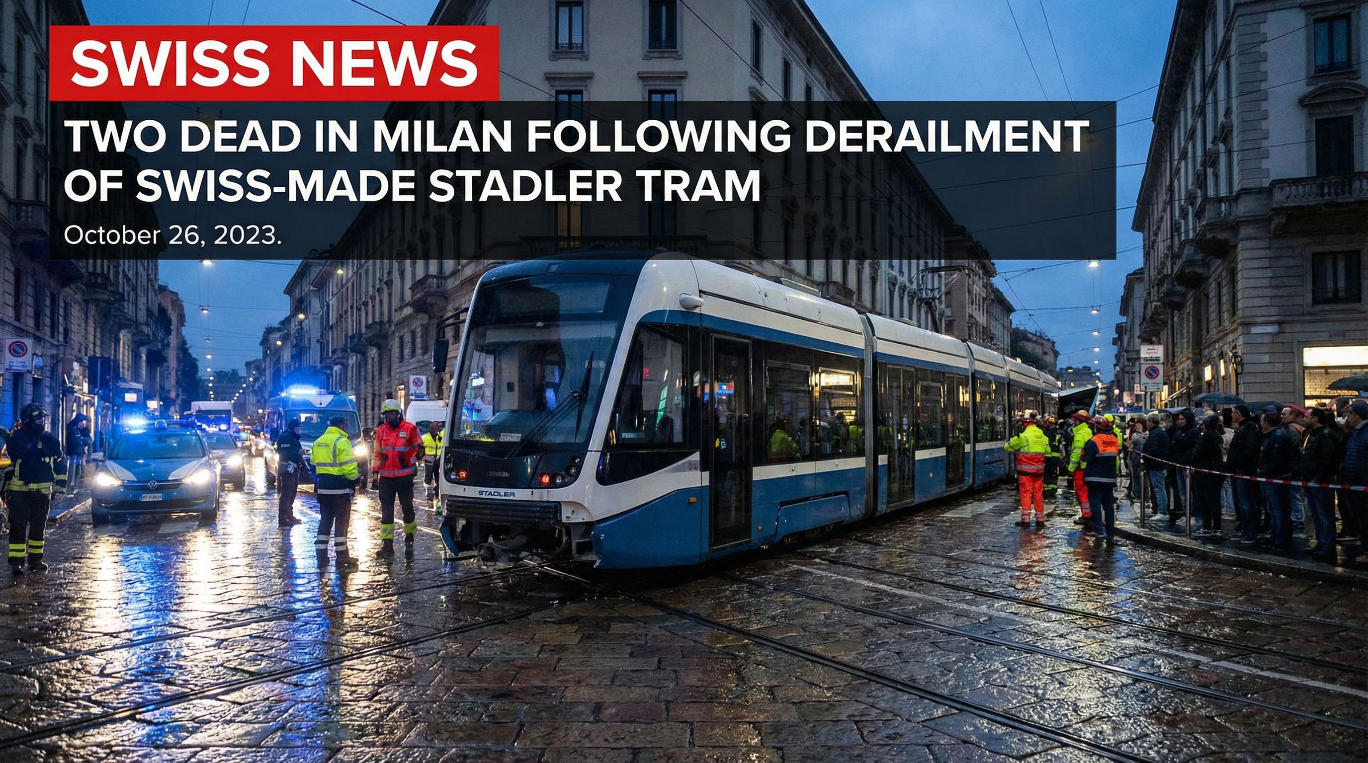 Two Dead in Milan Following Derailment of Swiss-Made Stadler Tram