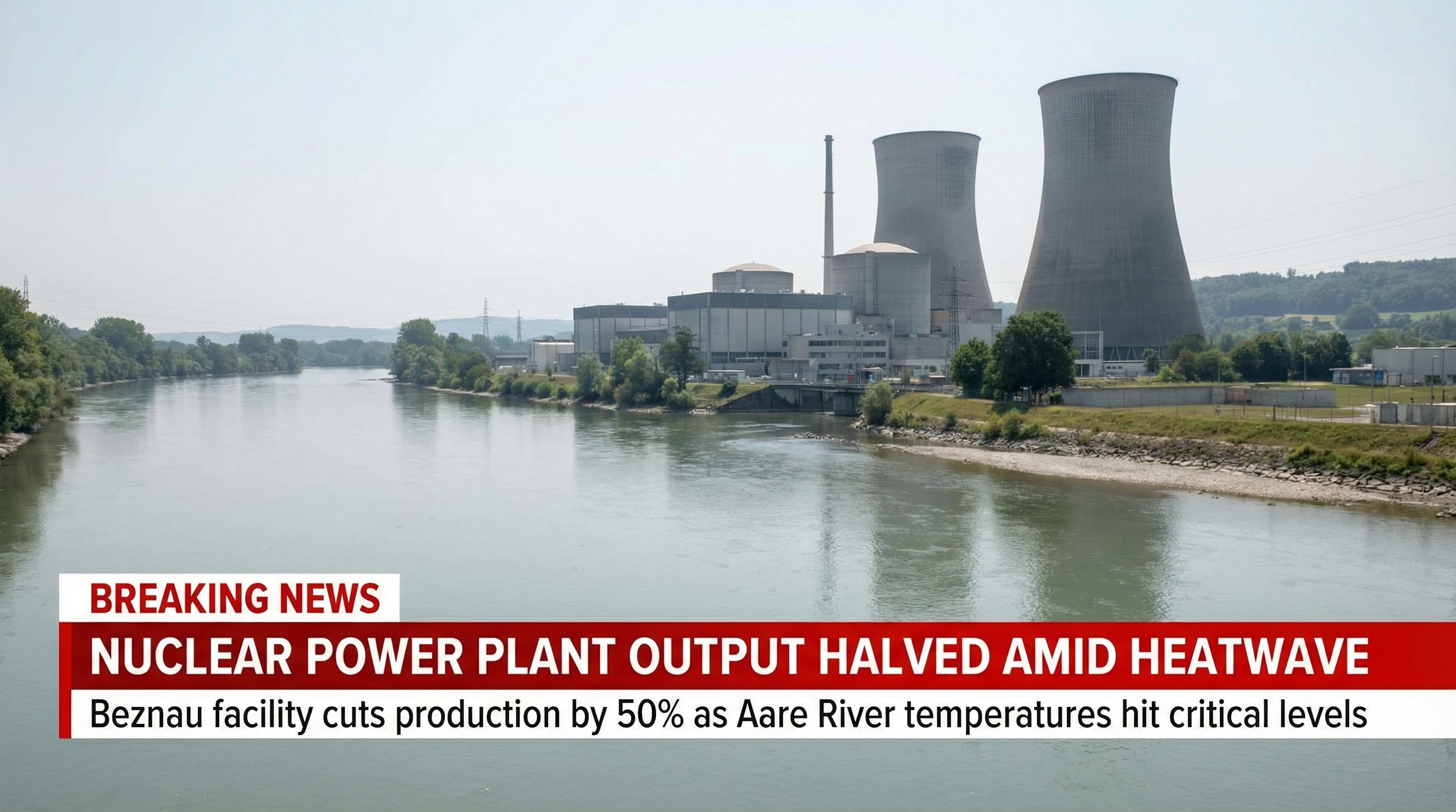 Nuclear Power Plant Output Halved Amid Heatwave