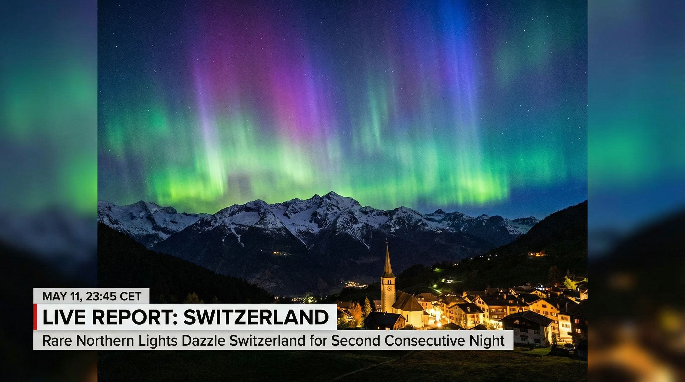 Rare Northern Lights Dazzle Switzerland for Second Consecutive Night