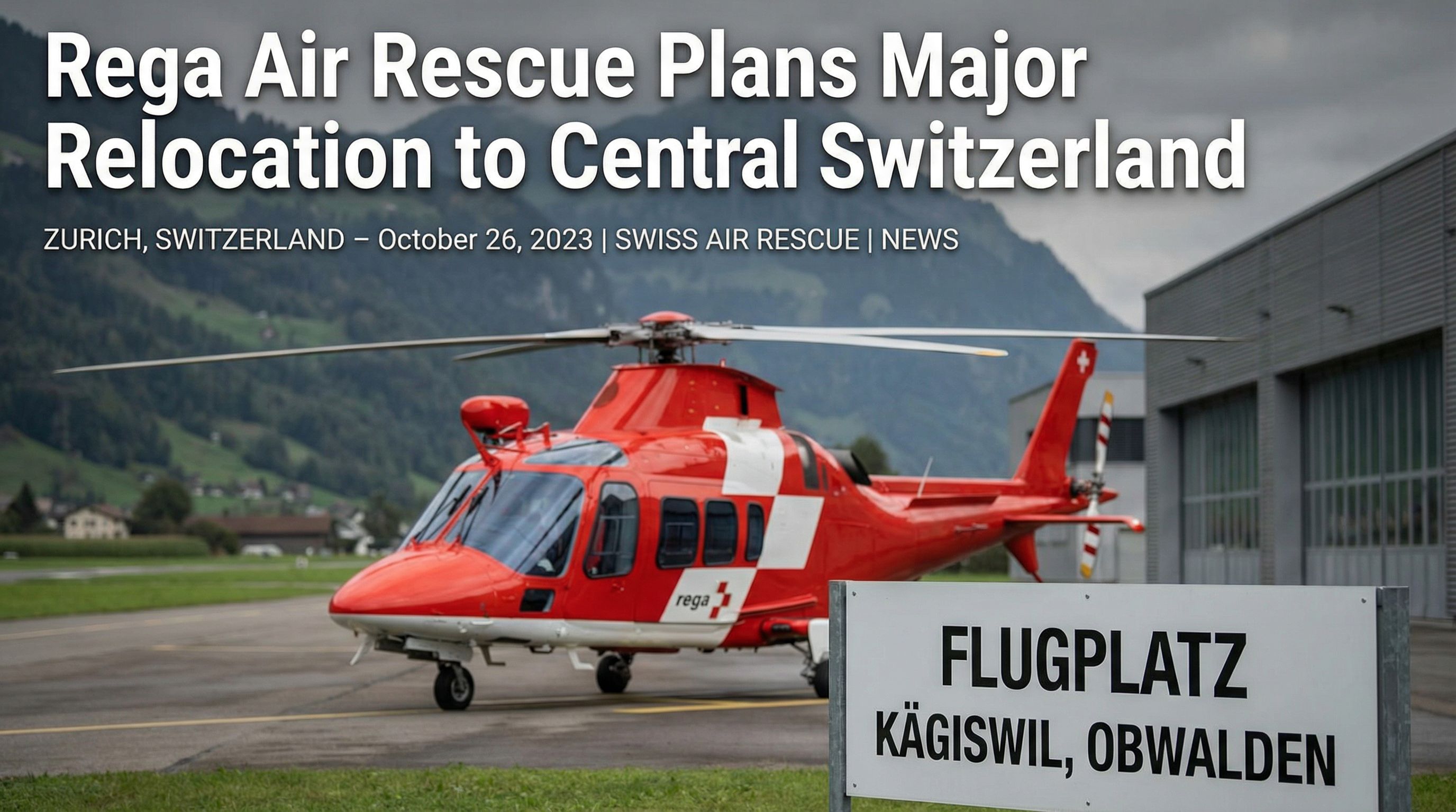 Rega Air Rescue Plans Major Relocation to Central Switzerland