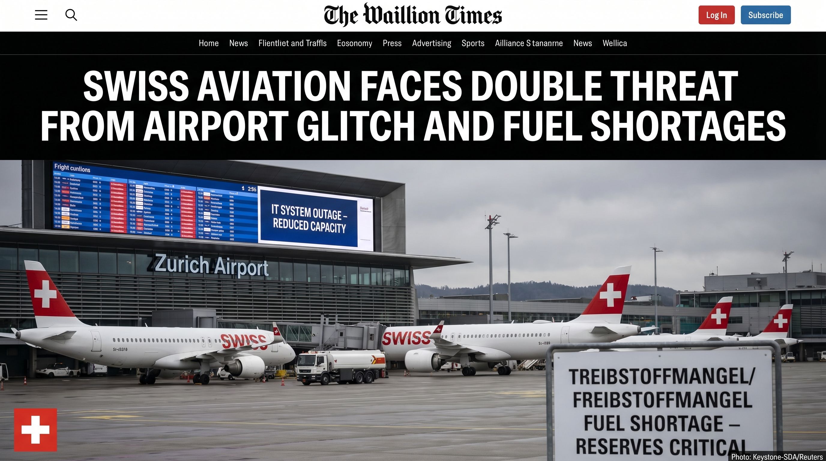 Swiss Aviation Faces Double Threat from Airport Glitch and Fuel Shortages