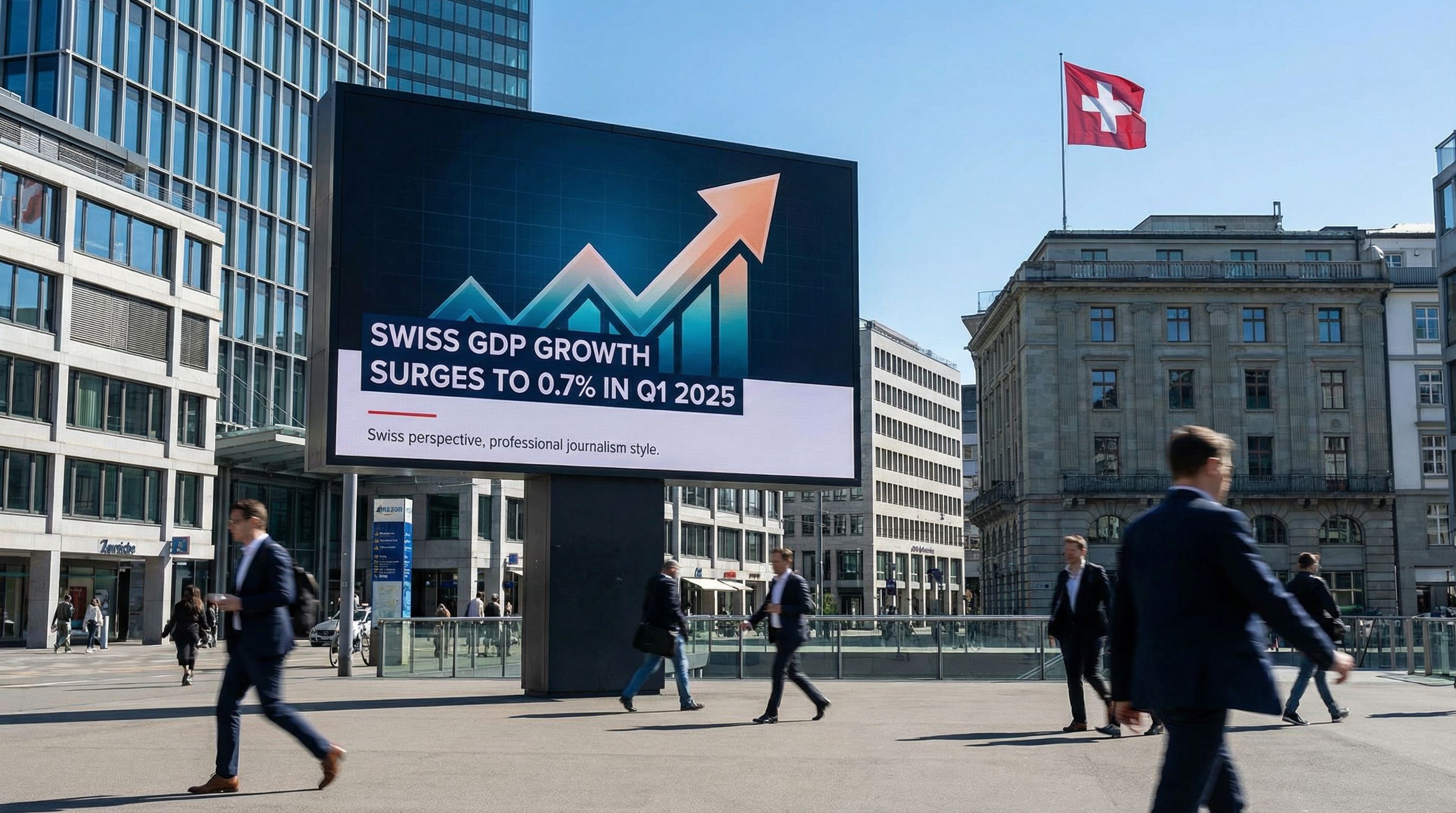 Swiss GDP Growth Surges to 0.7% in Q1 2025