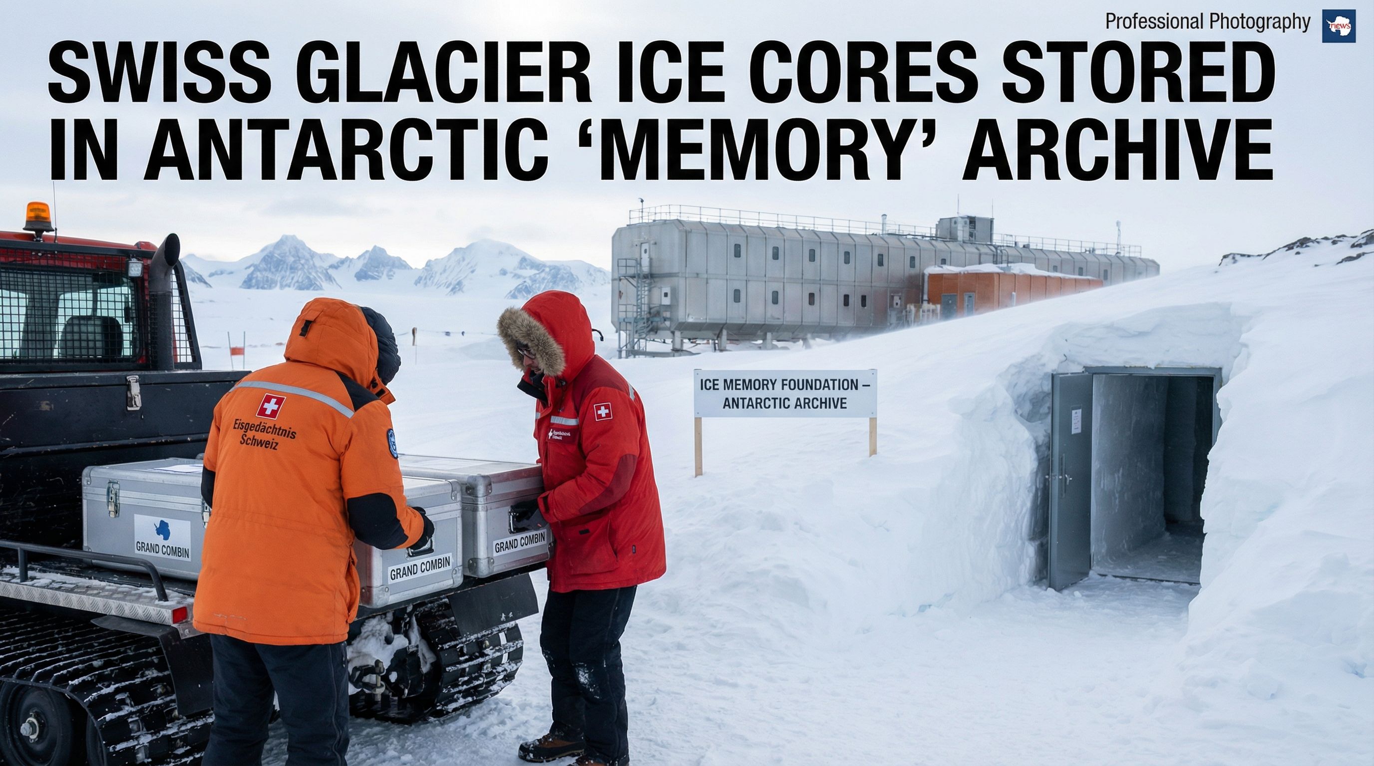 Swiss Glacier Ice Cores Stored in Antarctic 'Memory' Archive for Posterity