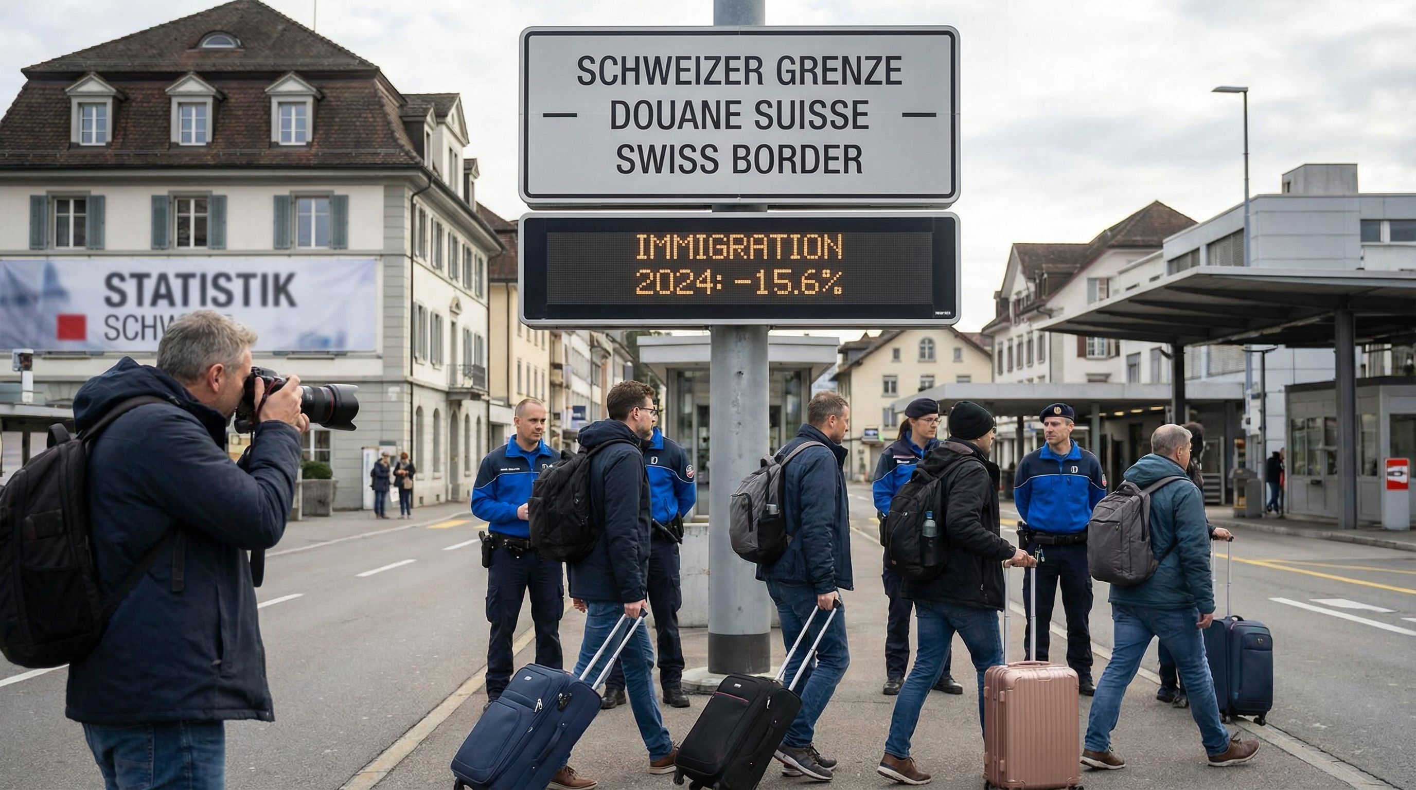 Swiss Immigration Numbers Show 15.6% Decline in 2024