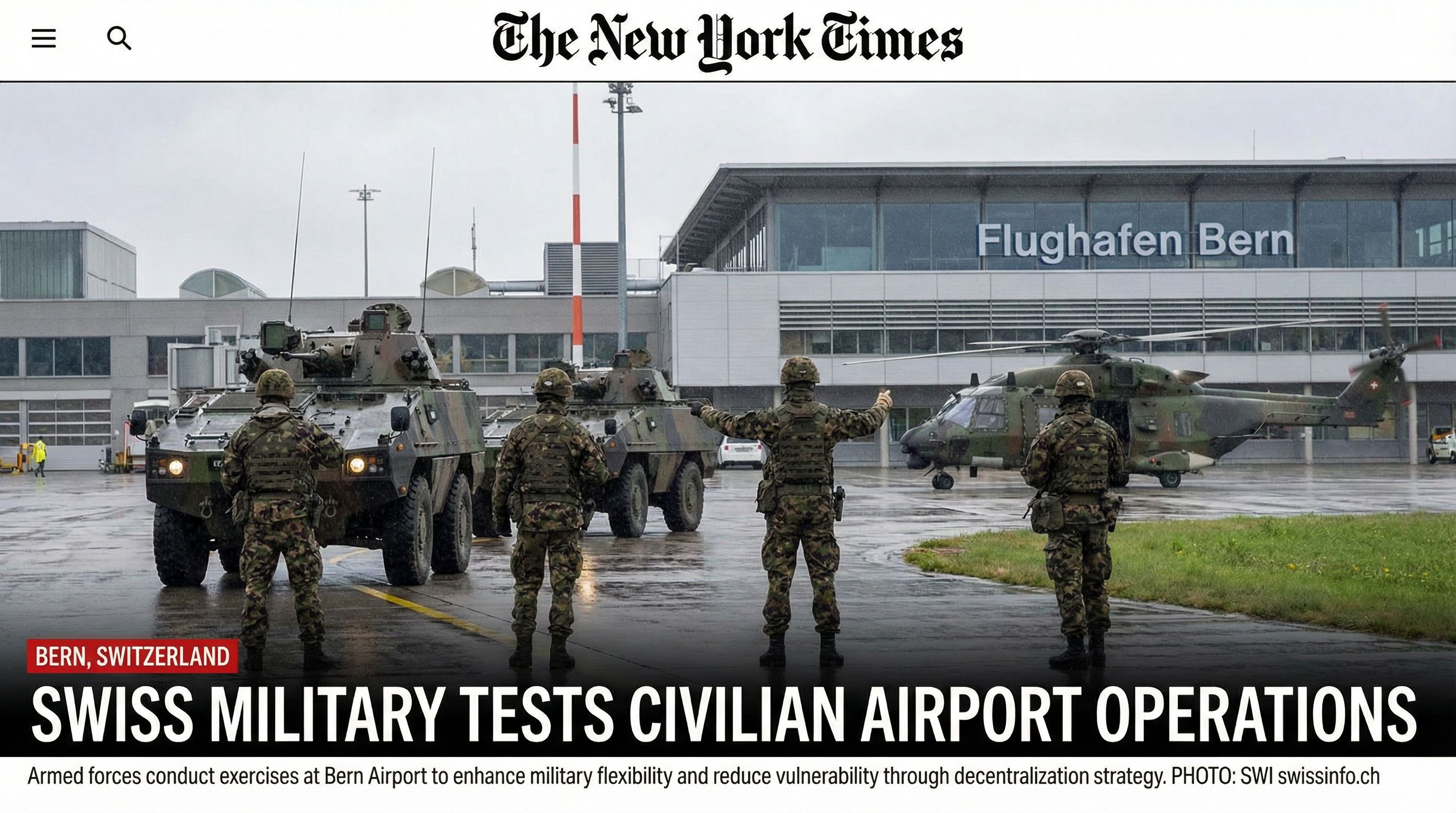 Swiss Military Tests Civilian Airport Operations