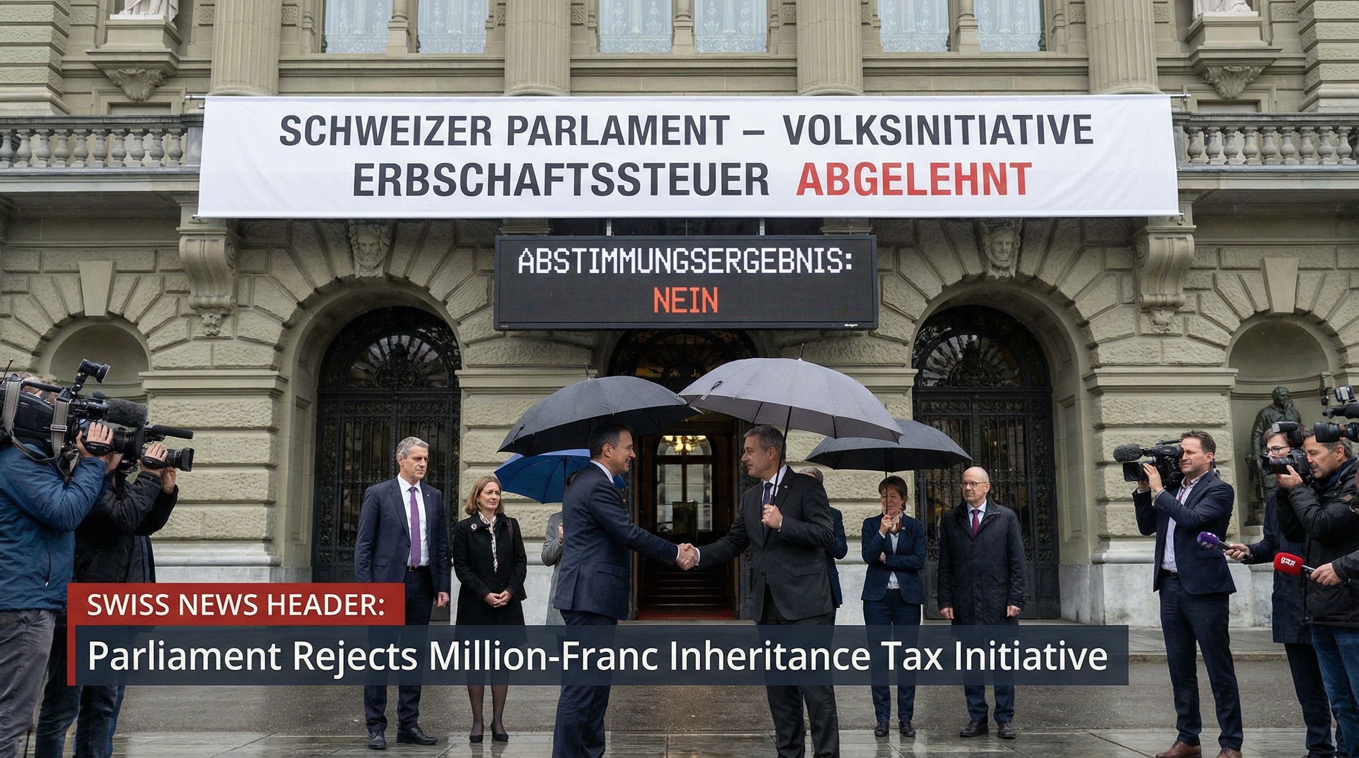 Swiss Parliament Rejects Million-Franc Inheritance Tax Initiative