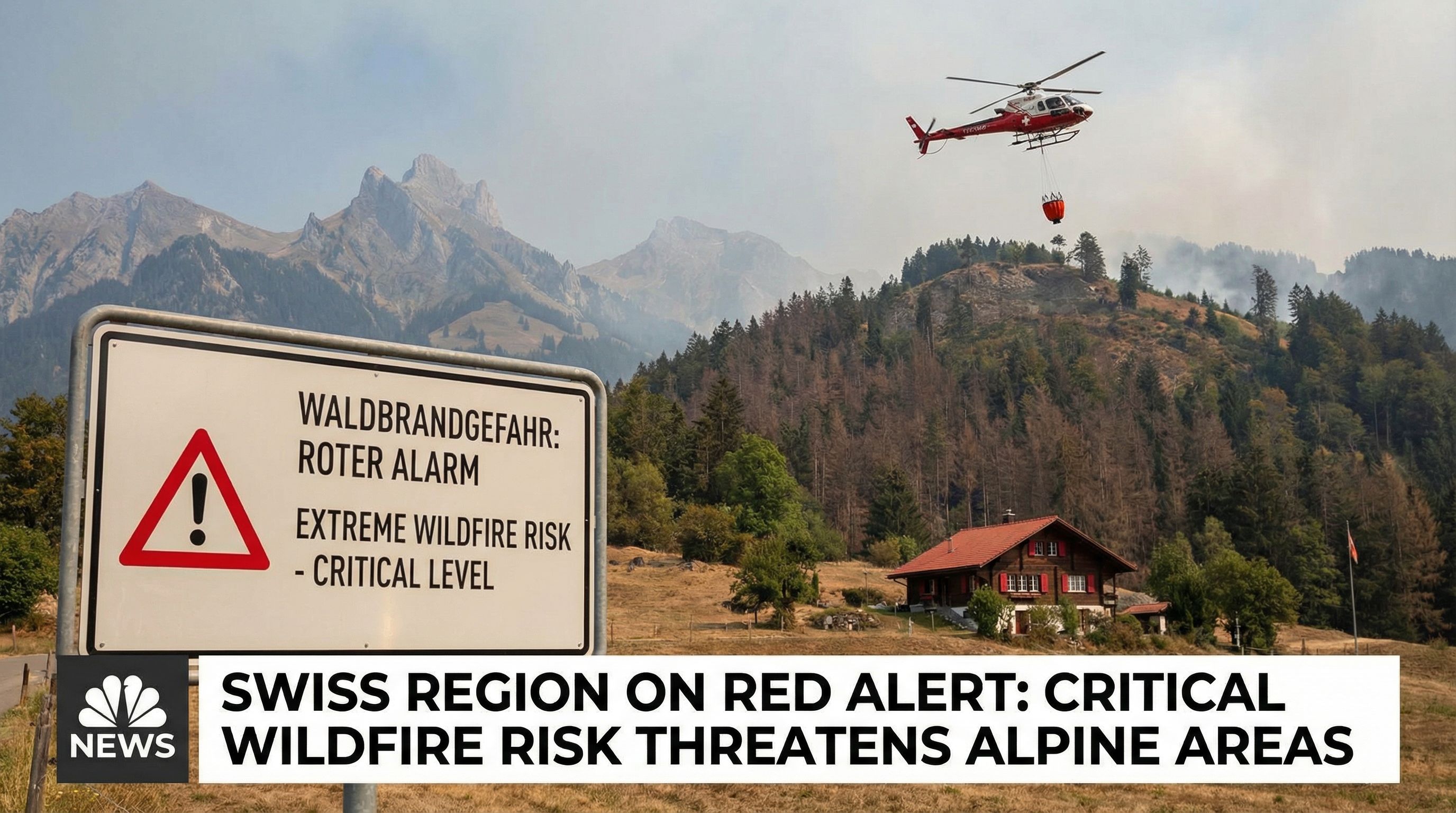 Swiss Region on Red Alert: Critical Wildfire Risk Threatens Alpine Areas
