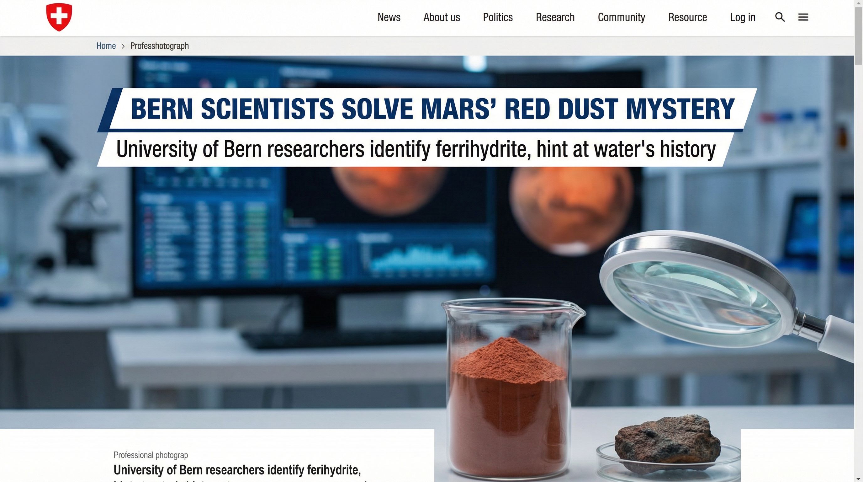 Swiss Scientists Solve Mars' Red Dust Mystery