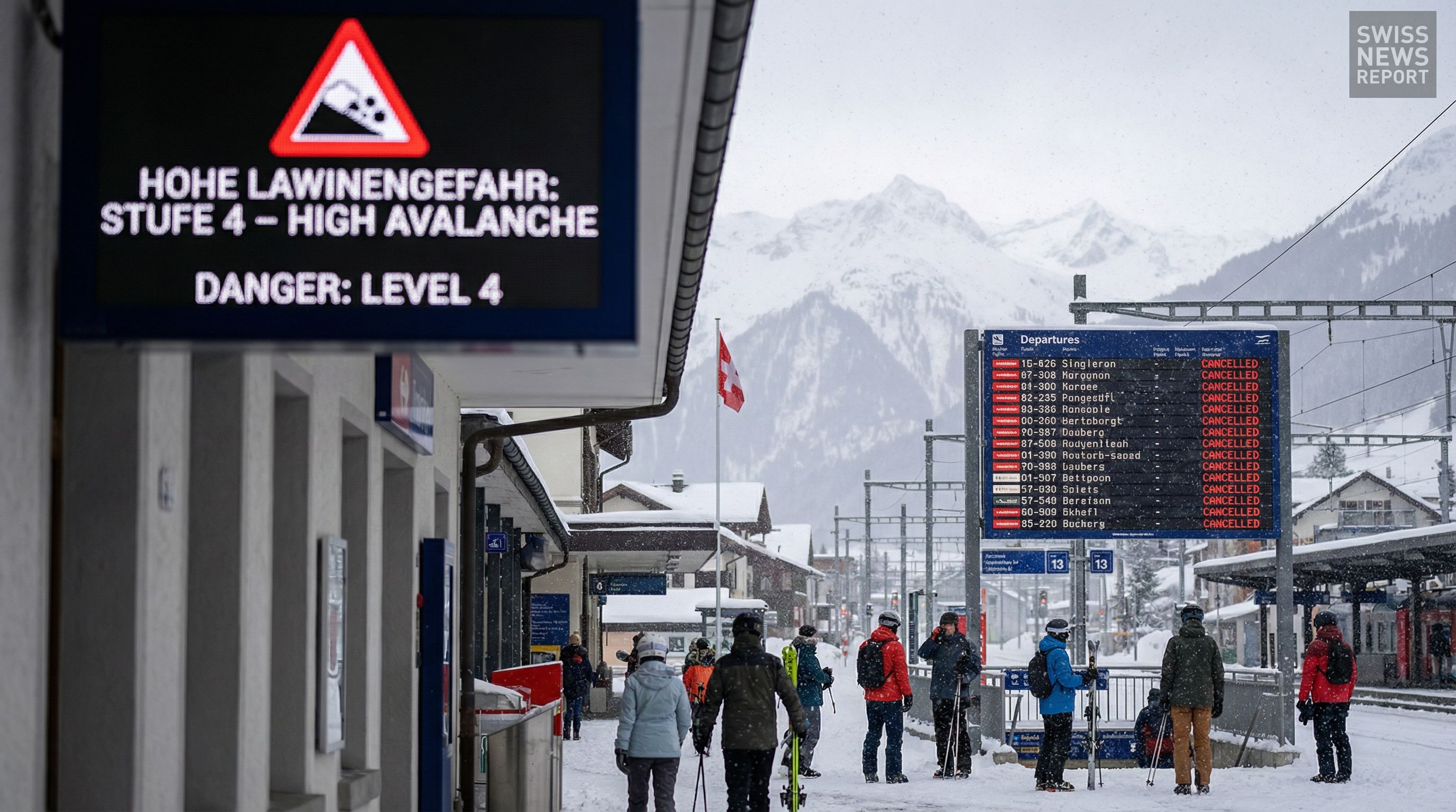 High Avalanche Risk and Travel Chaos as Severe Weather Hits Switzerland