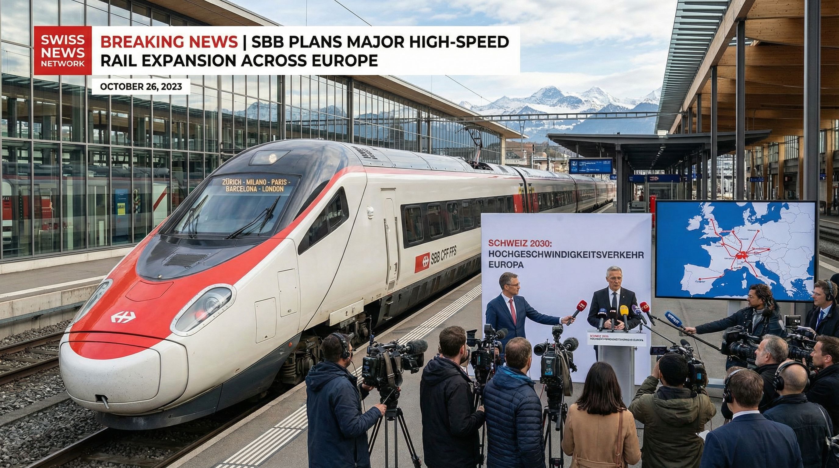 Switzerland Plans Major High-Speed Rail Expansion Across Europe