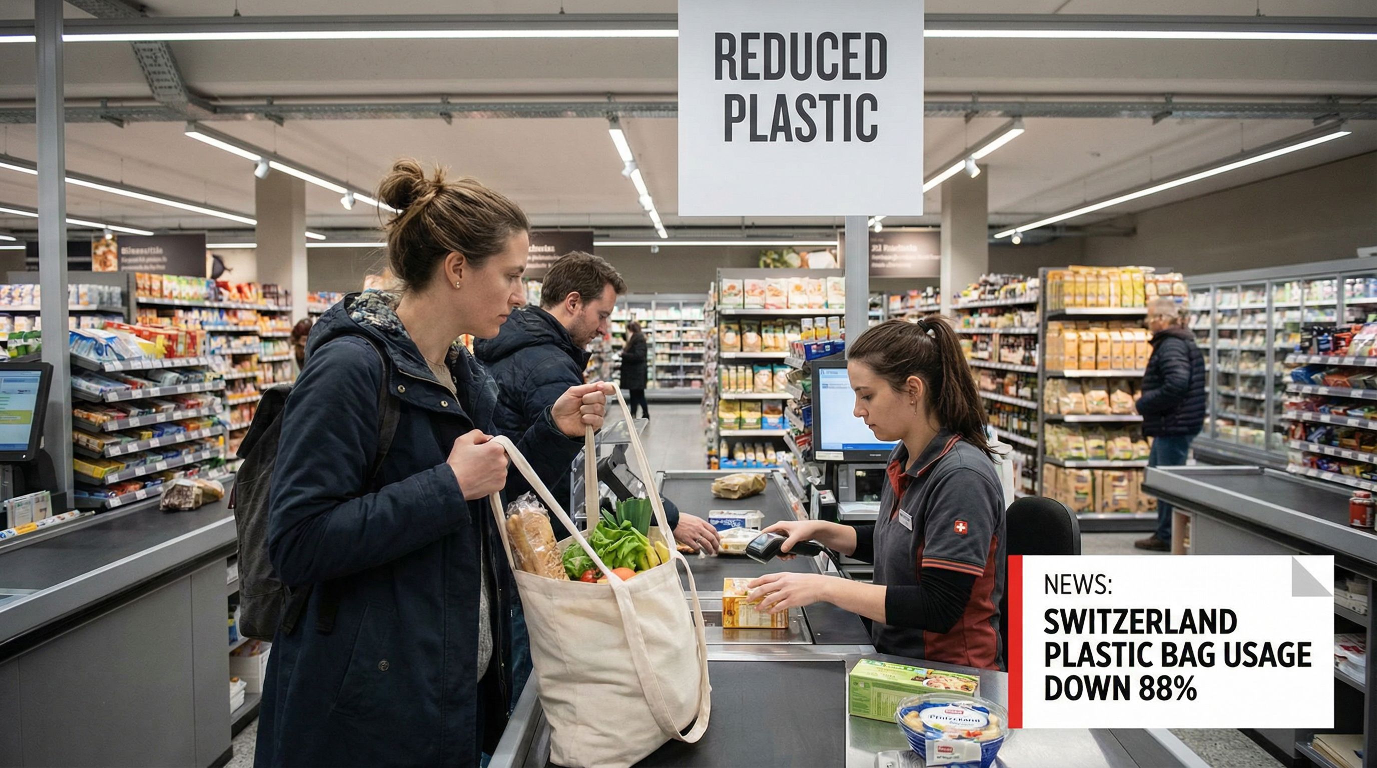 Switzerland Records 88% Drop in Plastic Bag Usage