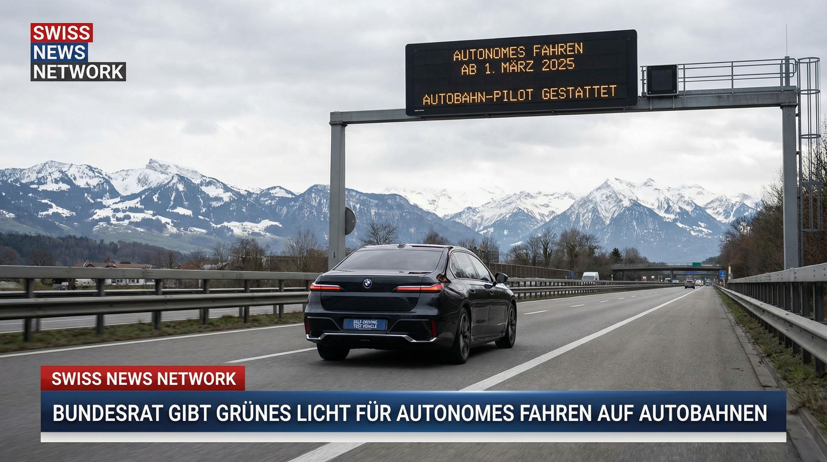 Switzerland to Allow Self-Driving Systems on Motorways from March 2025
