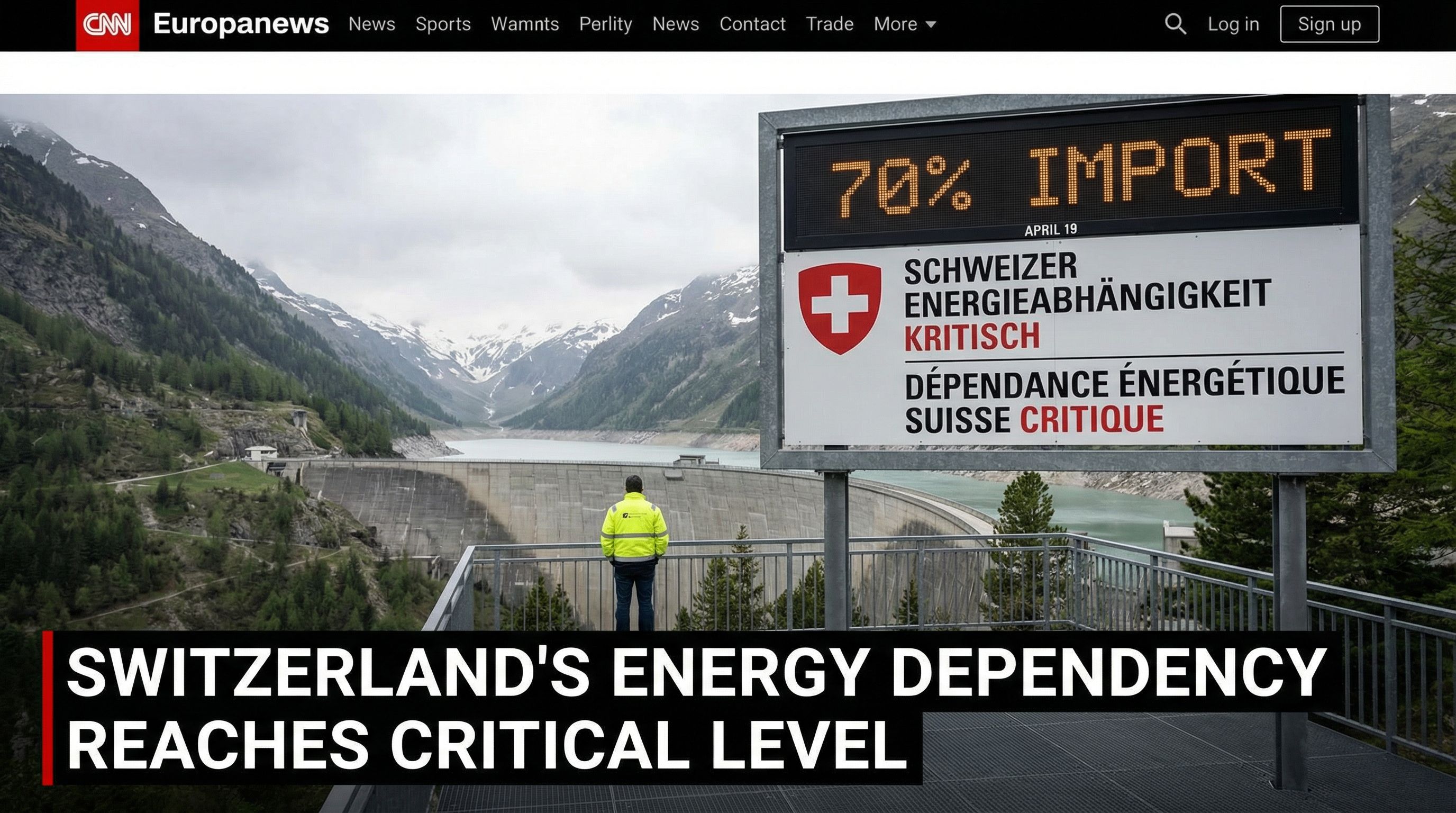 Switzerland's Energy Dependency Reaches Critical Level