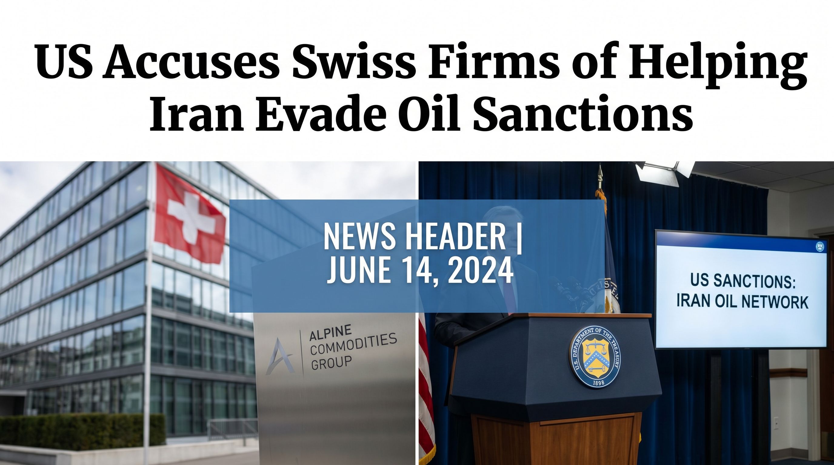 US Accuses Swiss Firms of Helping Iran Evade Oil Sanctions