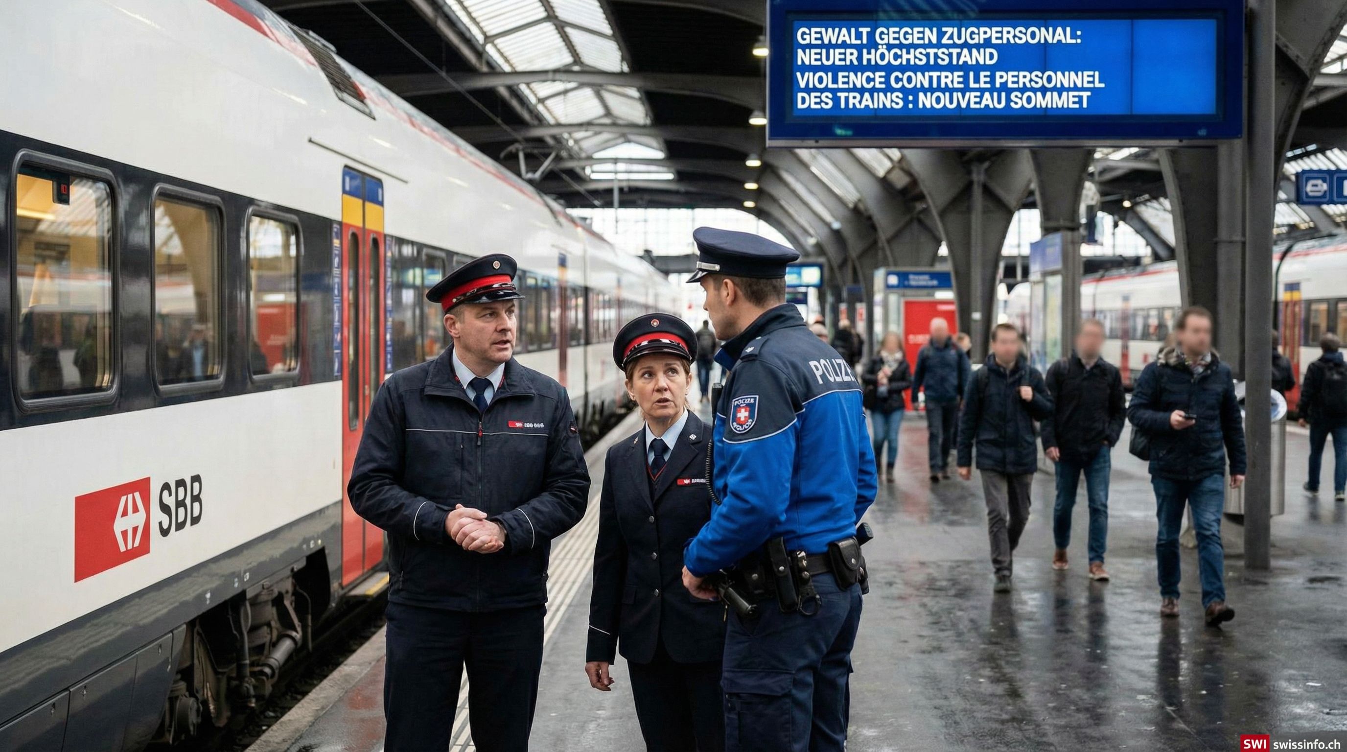 Violence against Swiss train staff hits new high