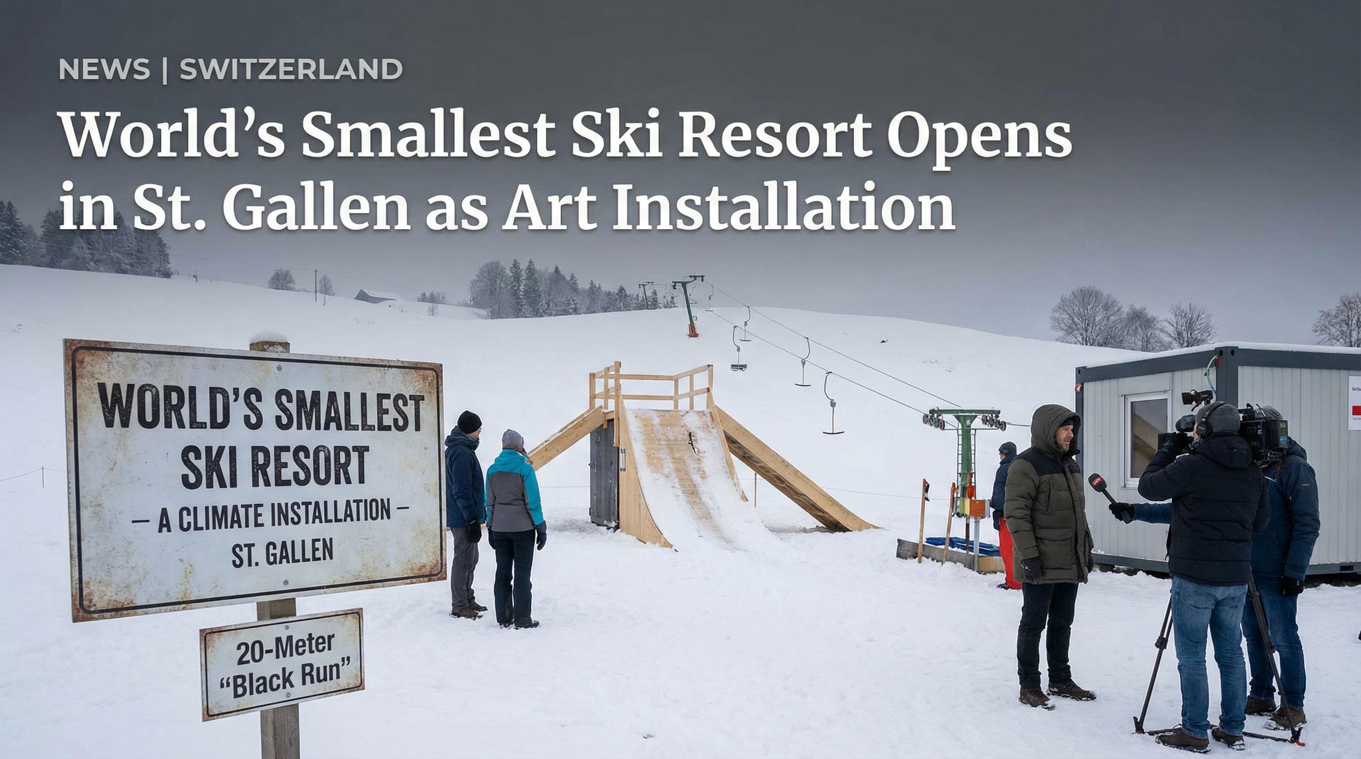 World's Smallest Ski Resort Opens in St. Gallen as Art Installation